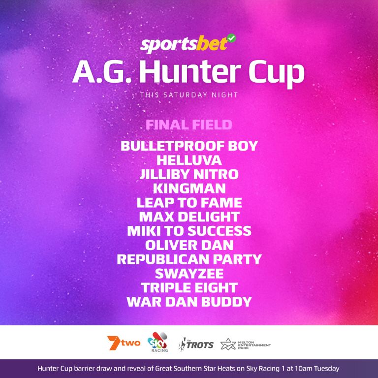 Hunter Cup field and Great Southern Star acceptors revealed – The Trots